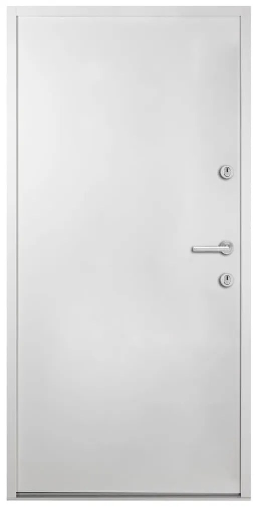 Vchodové dveře bílé 100 x 200 cm hliník,  3190532