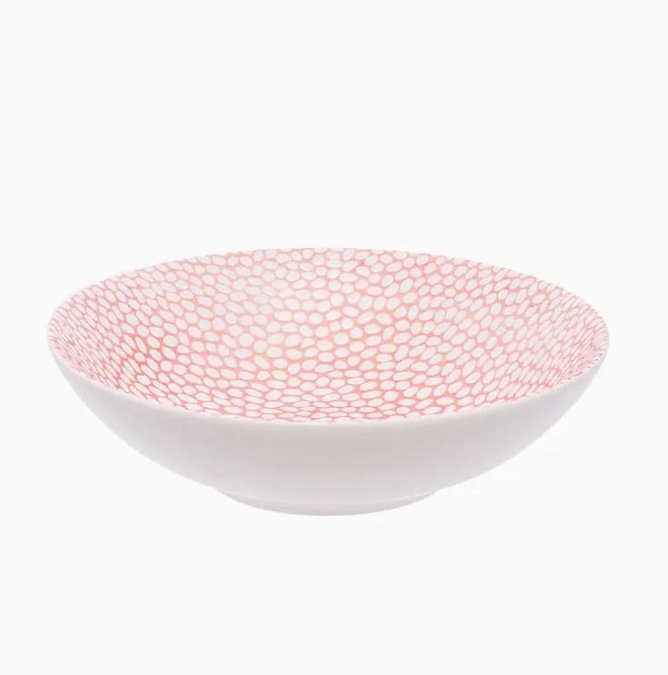 Lunasol - Hluboký talíř strukturovaný Coupe růžový 19,5 cm - Flow (491182)
