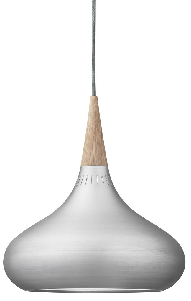 Fritz Hansen 84716472 Orient P2, závěsné svítidlo v kombinaci hliníku a dubu, 1x75W E27, prům. 34cm