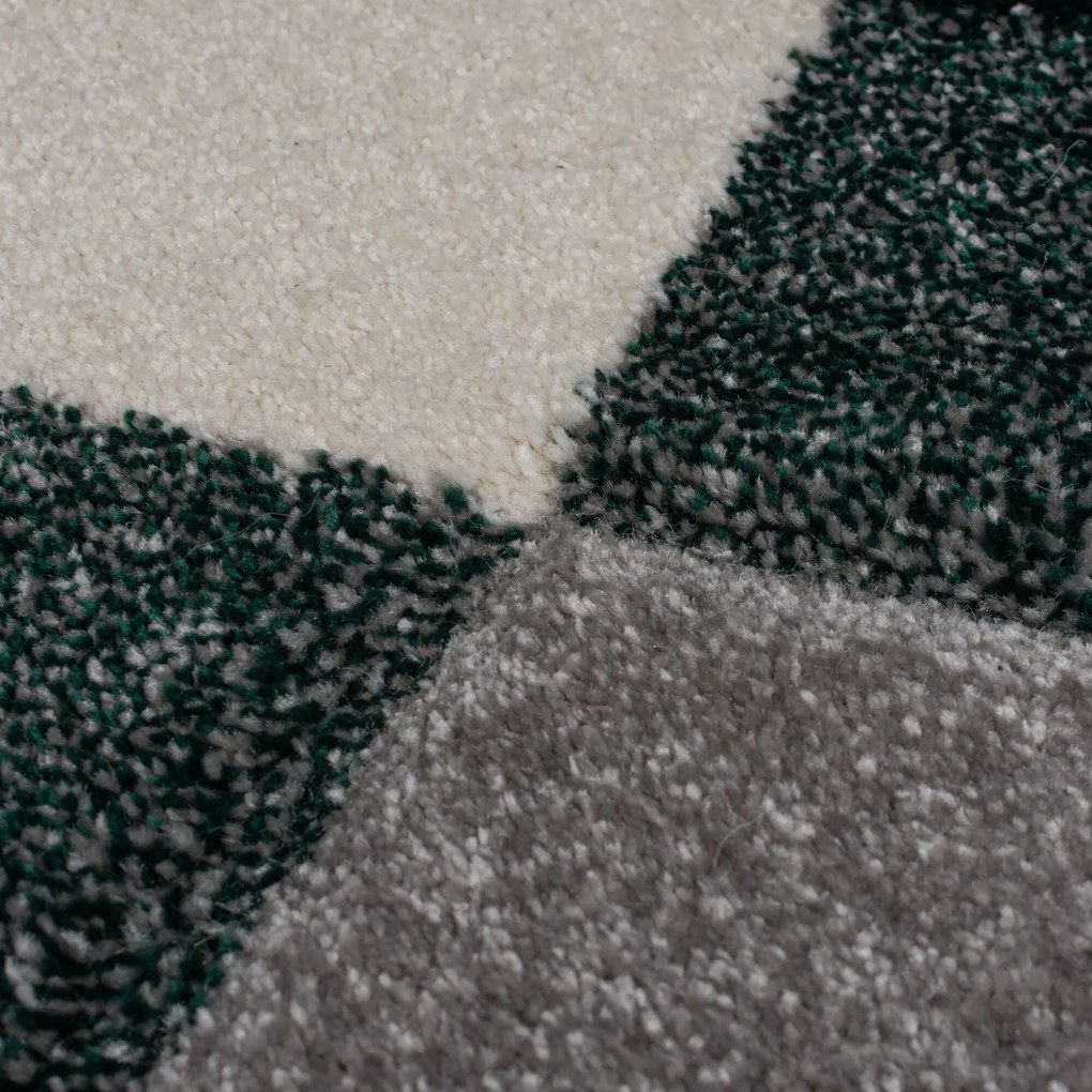 Flair Rugs, Kusový koberec Hand Carved Nimbus Green, 160x230, zelená, kancelář