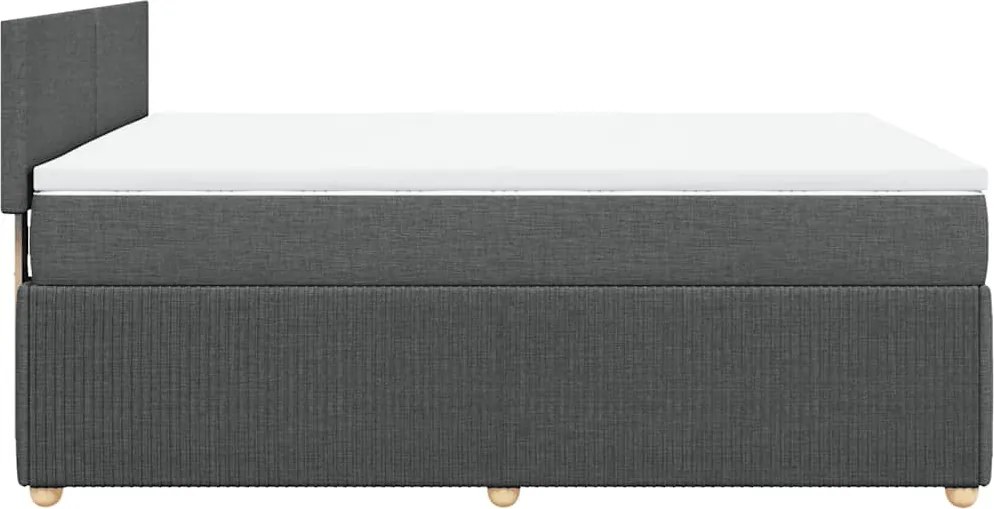 Box spring postel s matrací tmavě šedá 140x200 cm textil 3287473