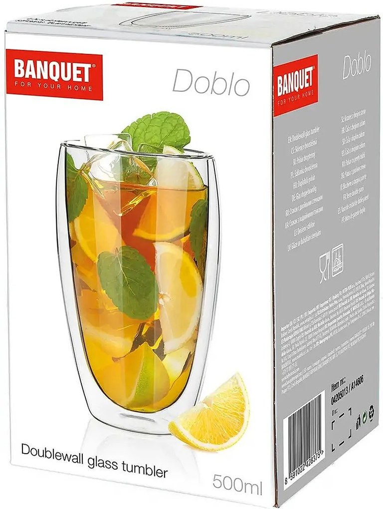 Banquet Dvoustěnná sklenice Doblo 500 ml