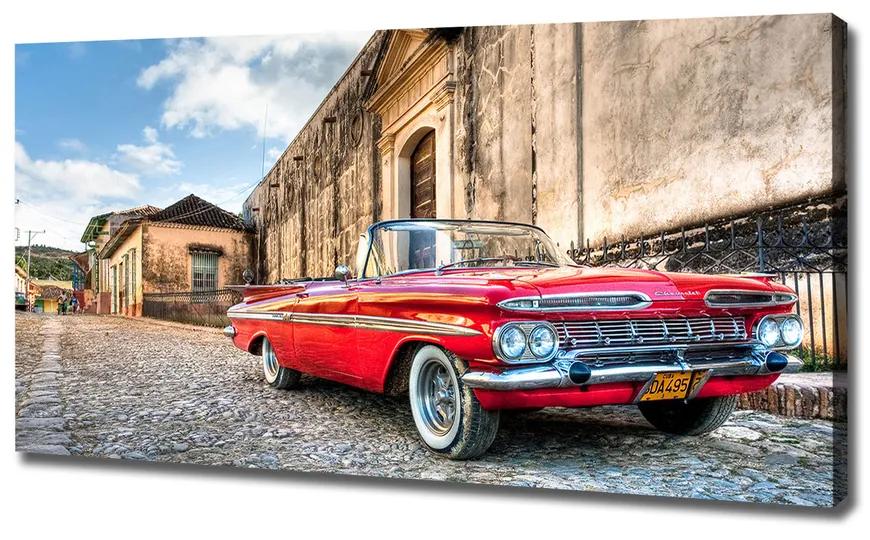 Wallmuralia Foto obraz tištěný na plátně Červený Chevrolet 120x60 cm