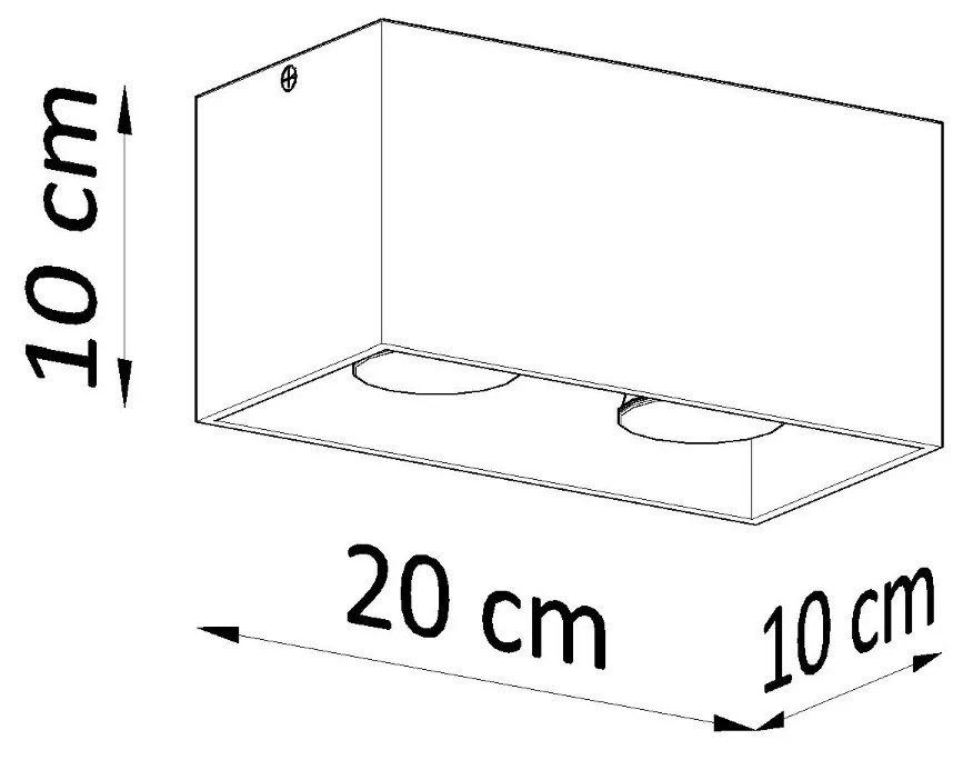 Stropní svítidlo Quad Maxi, 1x šedé kovové stínítko