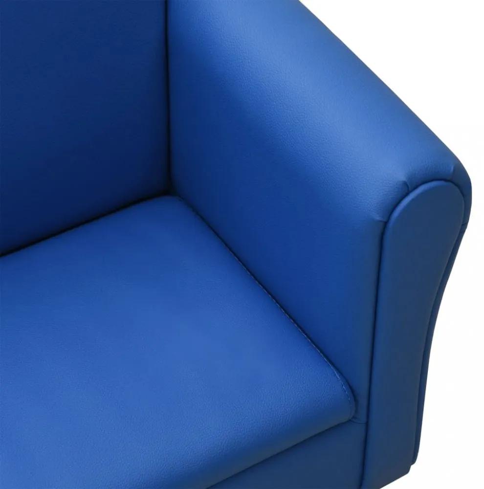 Dětská sedačka s podnožkou umělá kůže Dekorhome Krémová