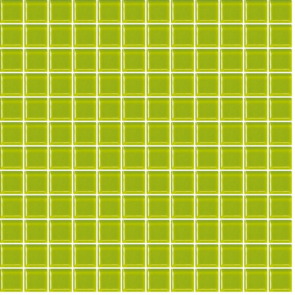 Skleněná mozaika Premium Mosaic zelená 30x30 cm lesk MOS25PI