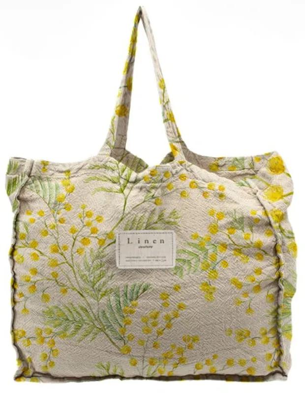 Látková taška Linen Couture Mimosa, šířka 50 cm | BIANO