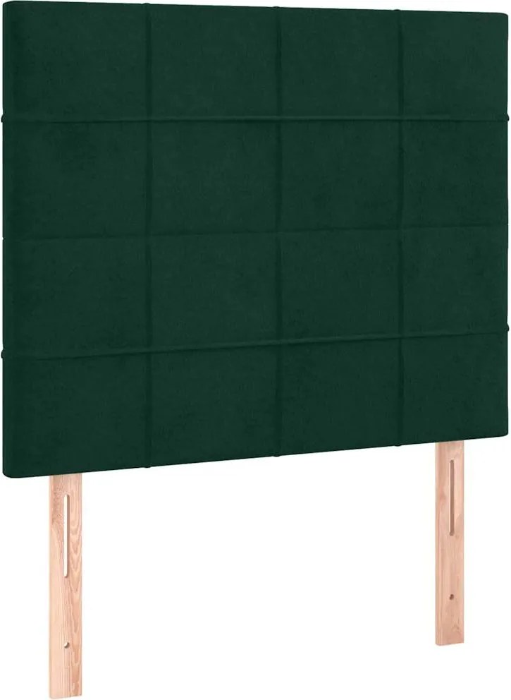 Box spring postel s matrací tmavě zelená 80 x 200 cm samet 3132648