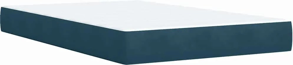 Box spring postel s matrací tmavě modrá 120 x 200 cm samet 3285636