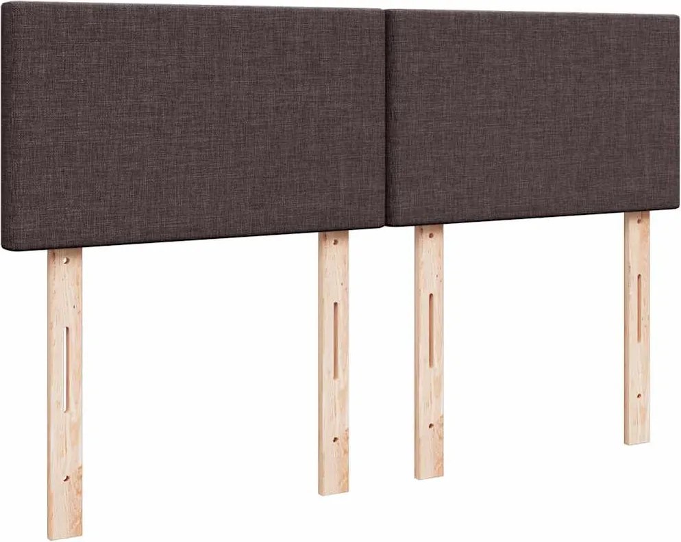 Box spring postel s matrací tmavě hnědá 140x190 cm textil 3287447