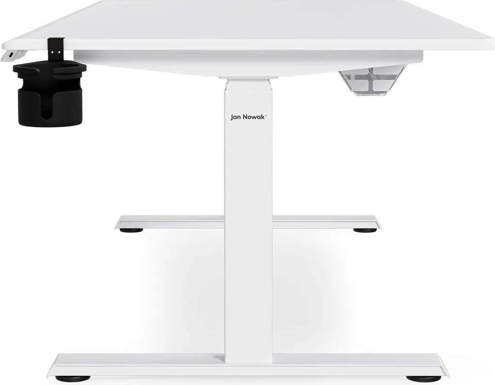 Elektrický stůl s nastavitelnou výškou ergonomický bílý,1600x800 mm: ARIA