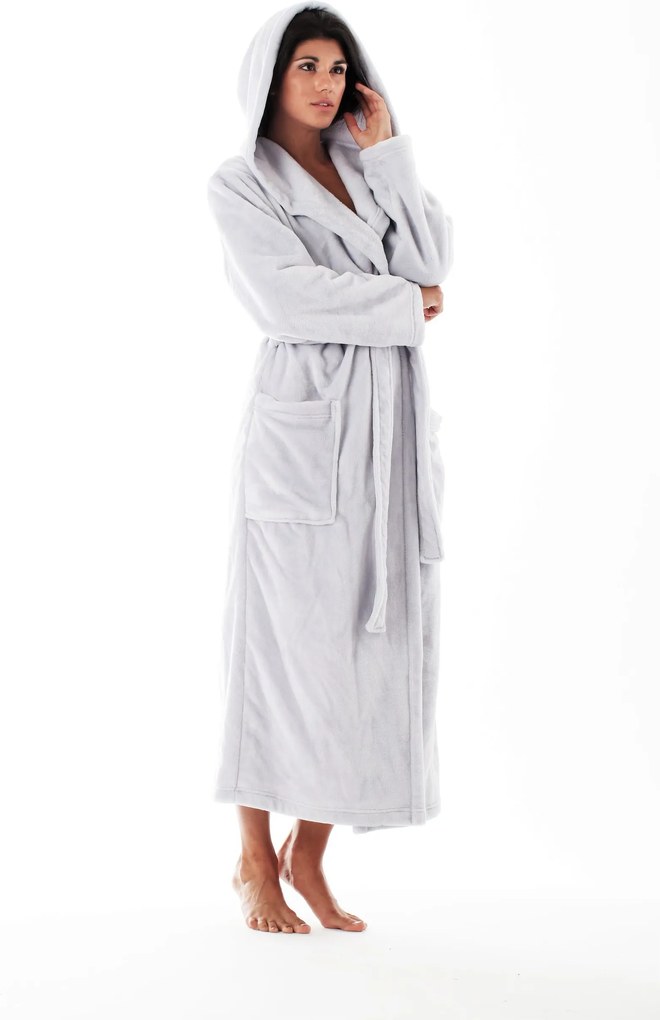 Župan s kapucí Siena unisex světle šedá 31 56 9151 - L