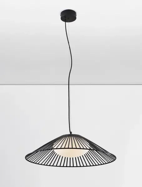 LED černý moderní lustr Brume