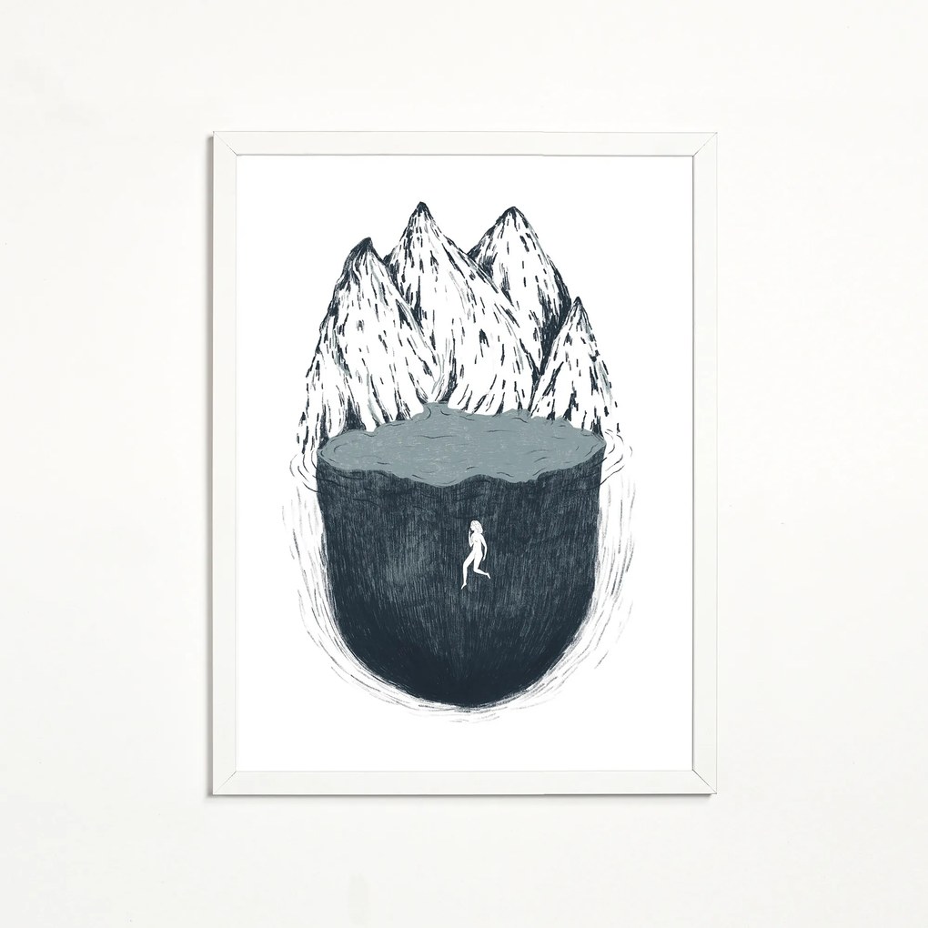 Dorota Šebková | Slyšet ticho Rám: Bílý, Velikost: 100 x 70 cm