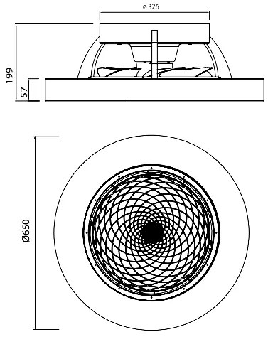 Mantra Tibet, stropní svítidlo s ventilátorem a dálkovým ovladačem, LED 70W 2700K-5000K, dřevo/černá, průměr 65cm