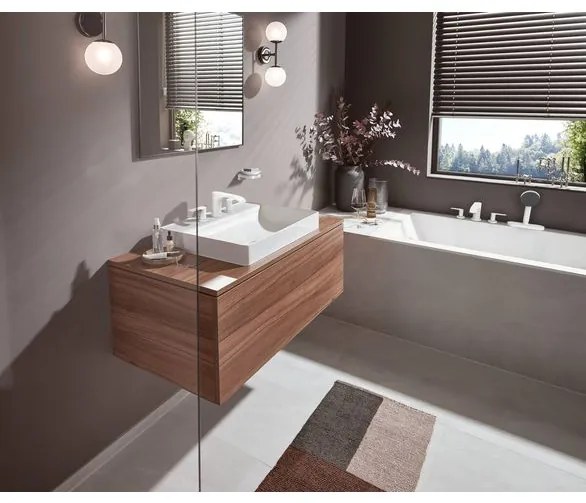 Hansgrohe Vivenis Baterie umyvadlová tříotvorová s táhlem, bílá mat 75033700