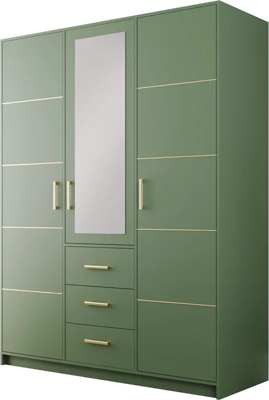 STO Šatní skříň BALI II D3 147 cm Barva: Růžová