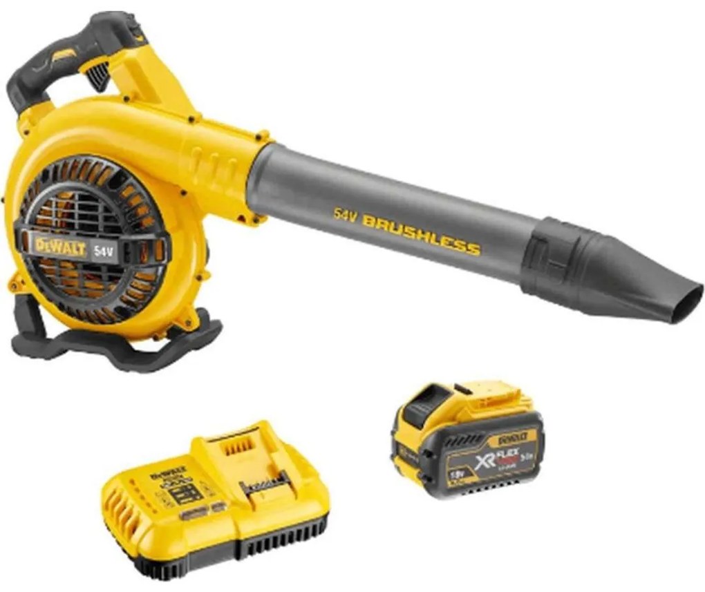 DeWALT Zahradní technika - 54V AKU fukar na listí, 1x aku 9,0 Ah XR, nabíječka DCM572X1