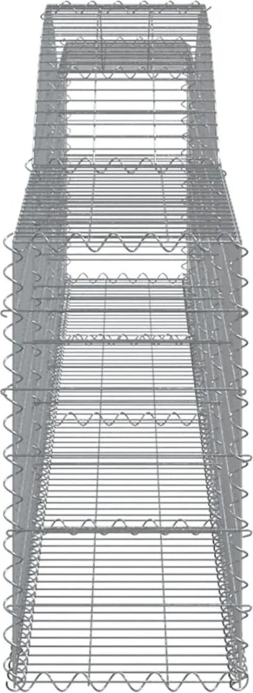 Klenuté gabionové koše 8 ks 400x30x60/80 cm pozinkované železo 3146846
