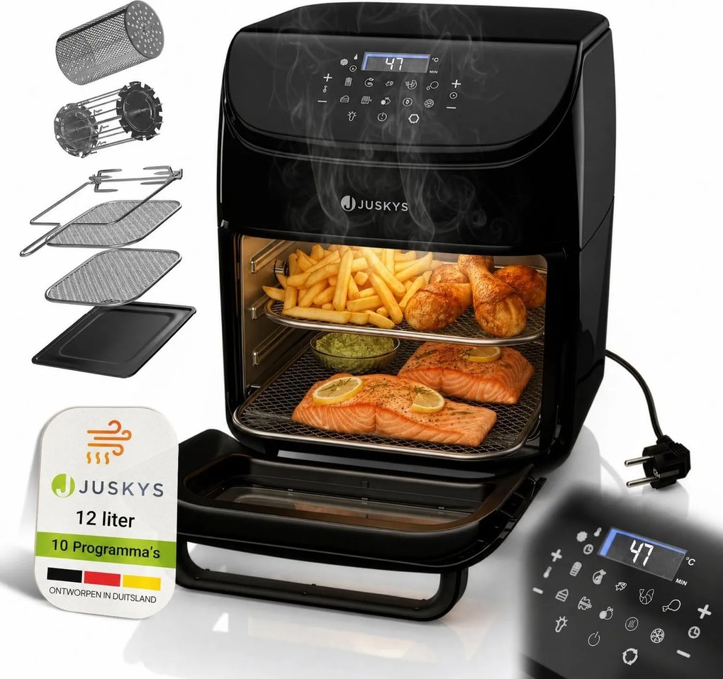 Juskys Horkovzdušná fritéza 12 l s 10 programy
