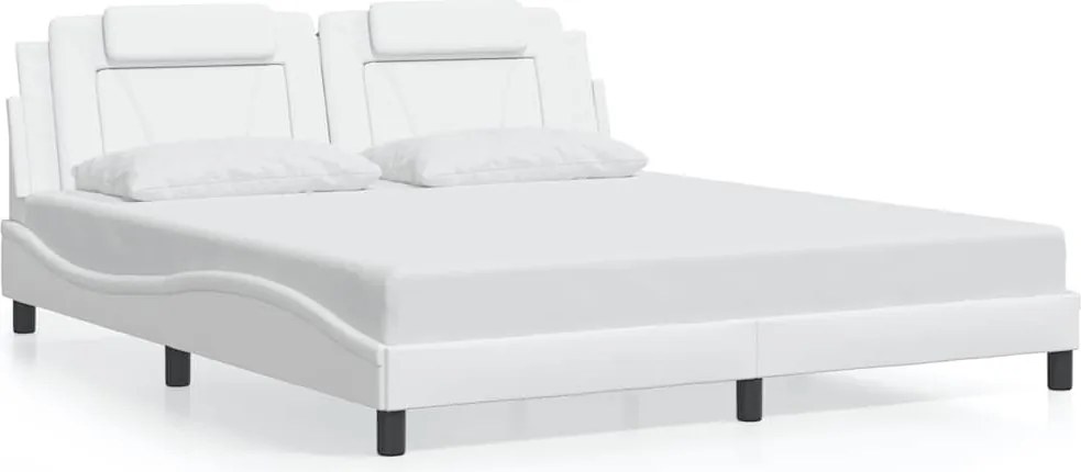 Rám postele Viana bez matrace bílý 180x200 cm umělá kůže 3208111