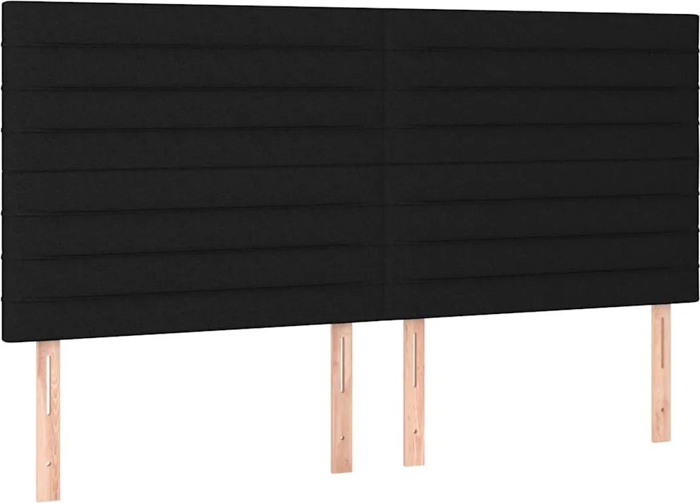 Box spring postel s matrací černá 200x200 cm textil 3128631