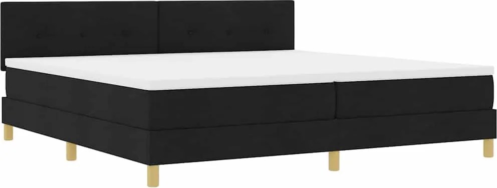 Postel s boxspringem s polštářem Černá 200 x 200 cm textil 3338946