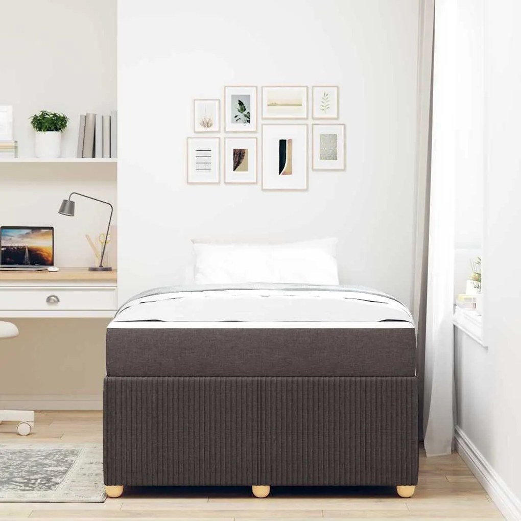 Rám postele Tmavě hnědá 120 x 200 cm textil 3398382