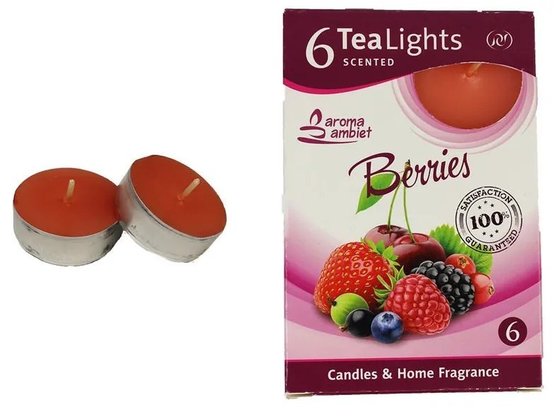 Svíčka čajová BERRIES 6ks MSC-TL1004