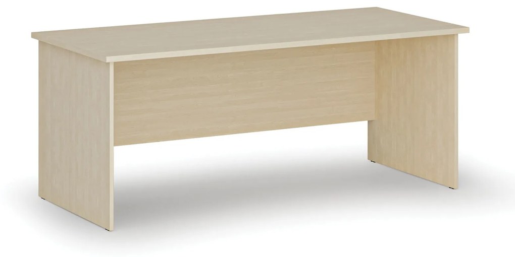 Kancelářský psací stůl rovný PRIMO WOOD, 1800 x 800 mm, bříza