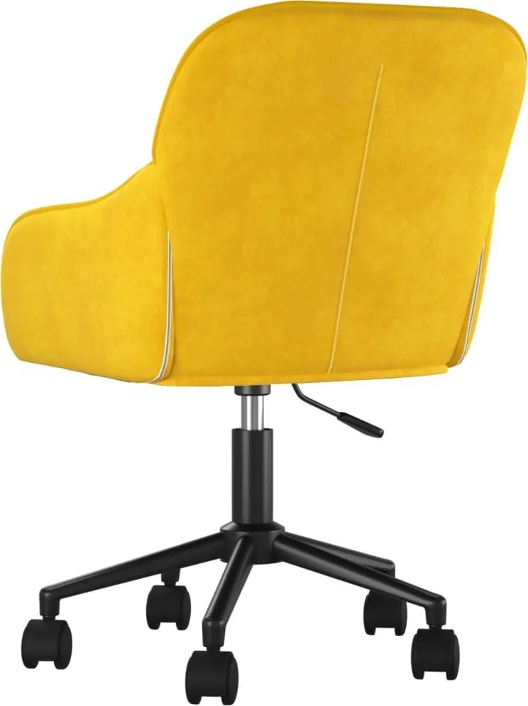 vidaXL Otočné jídelní židle 2 ks samet [3103428] Barva: Žlutá