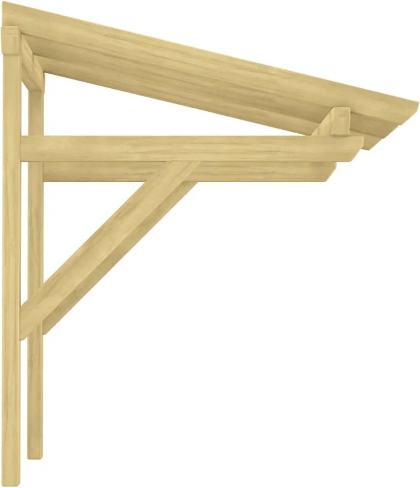 Vchodová stříška 100x100x80 cm impregnovaná masivní borovice 318569
