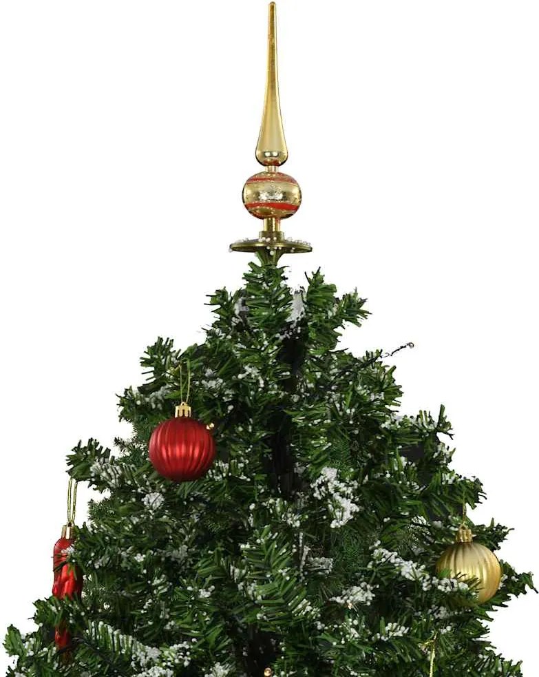 Sněžící vánoční stromeček s deštníkovým stojanem zelený 170 cm 284335