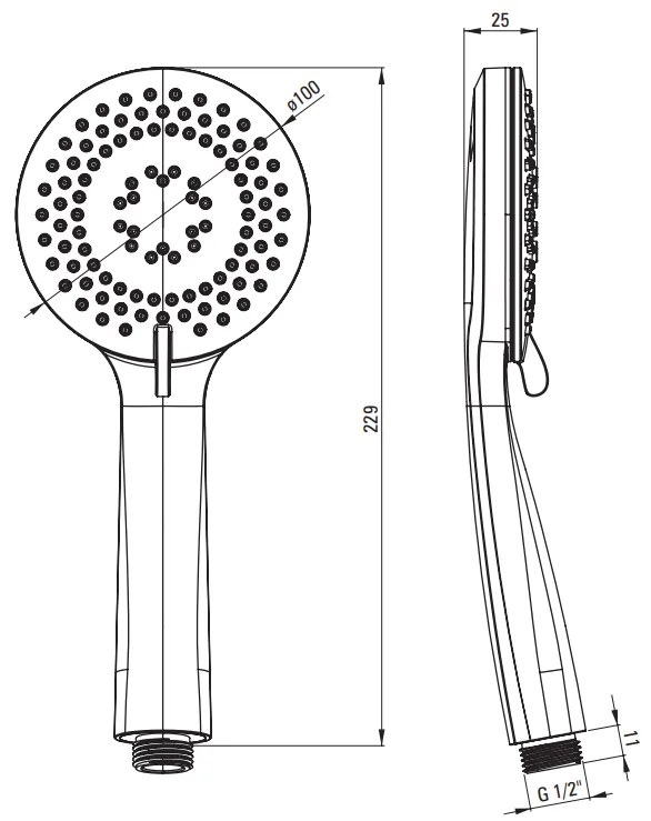 Deante Jasmin, volně stojící vanová baterie s ruční sprchovou soupravou, chromová, BGJ_017M