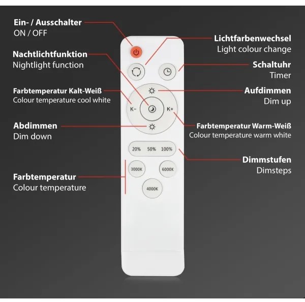 Brilo - LED Stmívatelné stropní svítidlo STARRY SKY LED/48W/230V 3000-6000K + DO