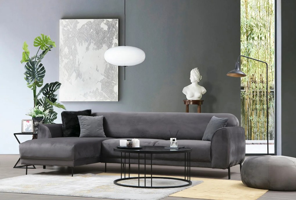 Hanah Home pohovka IMAGE antracit levý roh 560ARE1144
