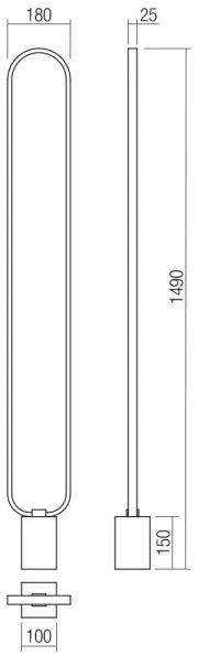 Redo 01-3061 - LED Stmívatelná stojací lampa ADO LED/24W/230V bílá
