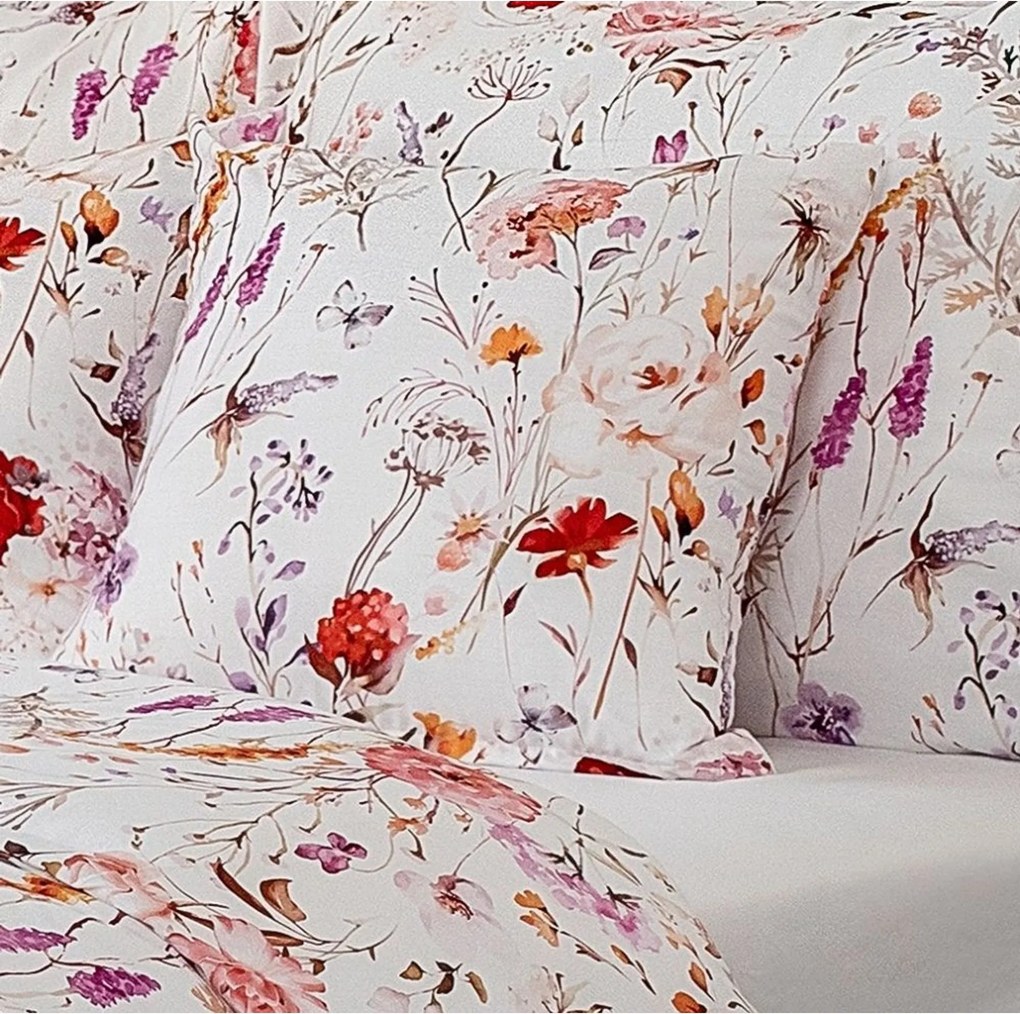 Saténové povlečení LUXURY COLLECTION Luční tanec - 1x 240/220, 2x 70/90cm