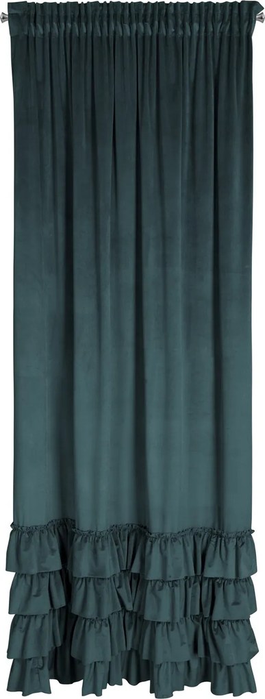 ZATEMŇOVACÍ ZÁVĚS NA PÁSCE CHARLOTTE1 140X270 CM TMAVĚ TYRKYSOVÝ