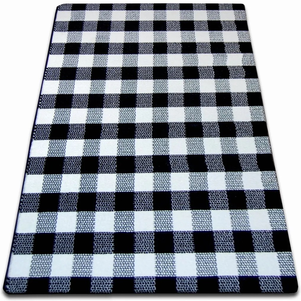 Kusový koberec SKETCH Square bílo-černý 200x290