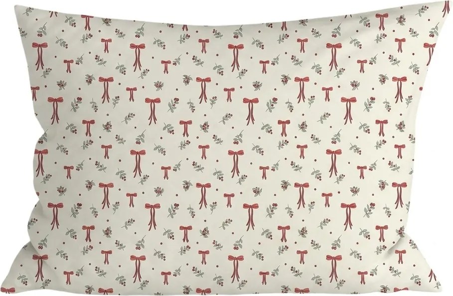 Polybavlněný povlak na polštář HOLLY BOWS POLY 50x70 cm, barevný