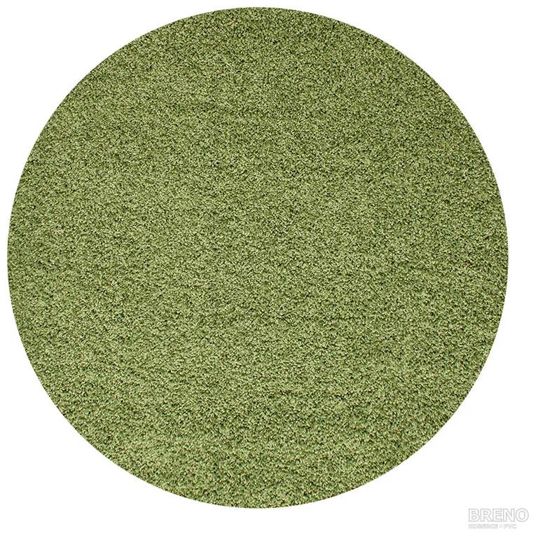 Ayyildiz Hali GmbH Kusový koberec DREAM SHAGGY 4000 Green kruh, Zelená, 120 x 120 cm