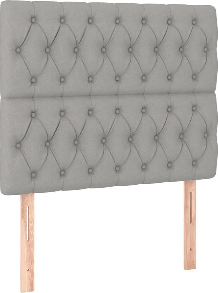 vidaXL Box spring postel s matrací 90x200 cm textil [3137369] Barva: Černá