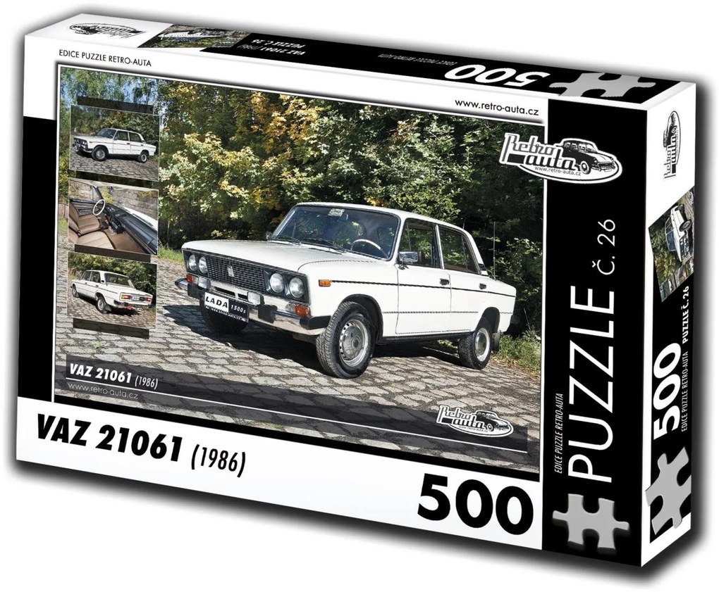 Puzzle retro-auta puzzle č. 26 vaz 21061 (1986) 500 dílků