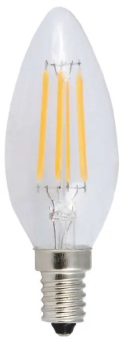 Diolamp LED Filament Candle žárovka čirá C35 6W/230V/E14/4000K/770Lm/360°