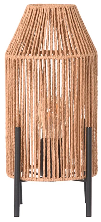 Stolní lampa Ibiza - černé mangové dřevo
