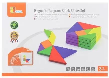 Viga Dřevěné magnetické tangramy
