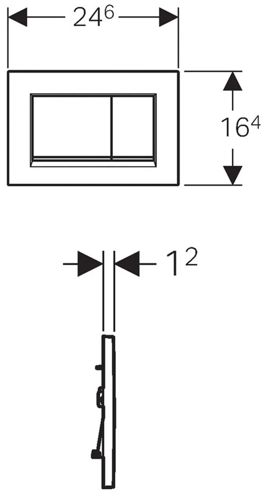 Geberit Sigma30 - Ovládací tlačítko Sigma30, chrom lesklý, 115.883.KH.1