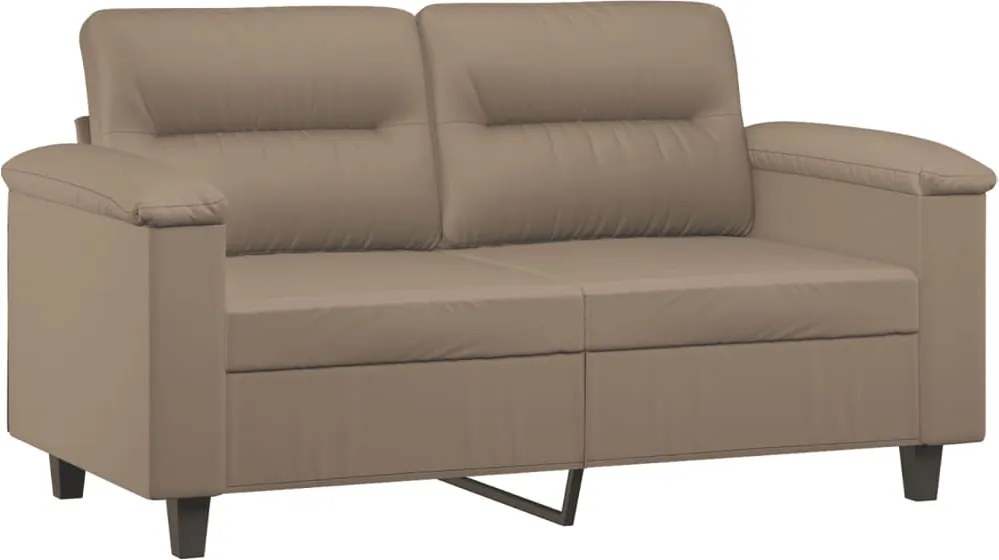 2místná pohovka s polštáři cappuccino 120 cm umělá kůže 3200987