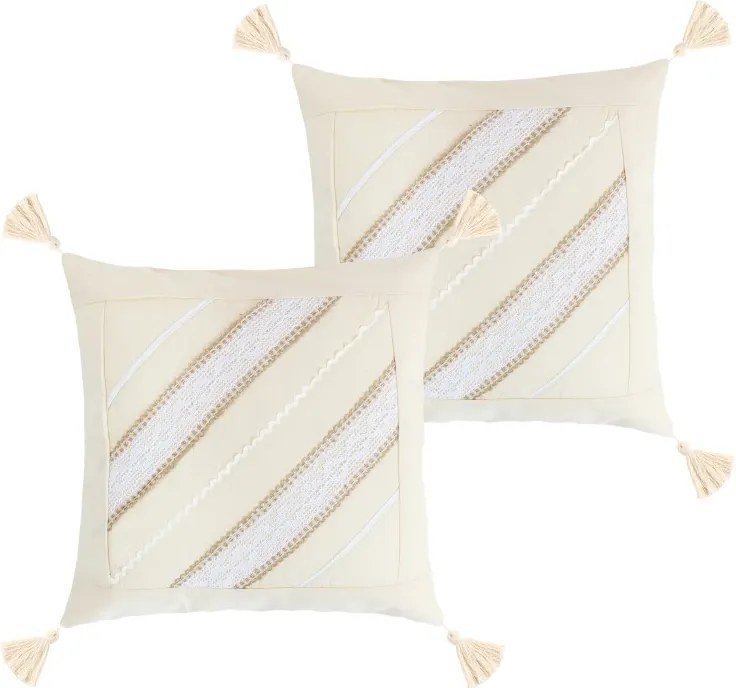Bellatex Povláček PERU SET 2ks Béžová 40x40 cm